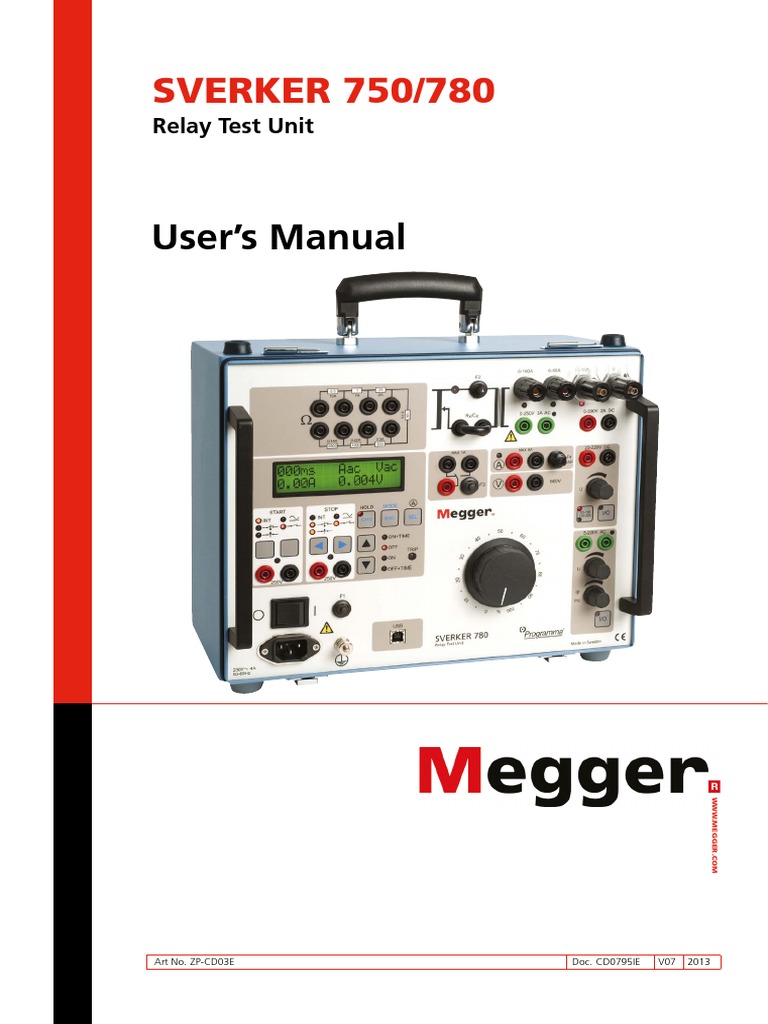 SVERKER 750 - 780 Relay Test Unit. User S Manual | Download Free PDF ...