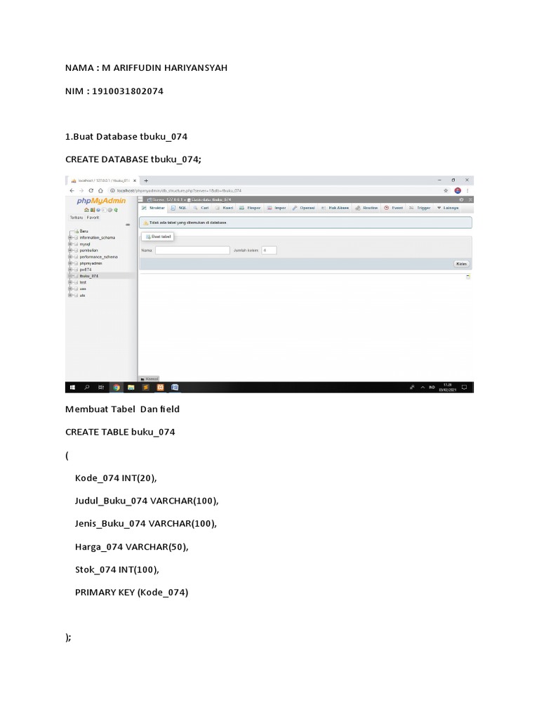UAS Sistem Basis Data | PDF