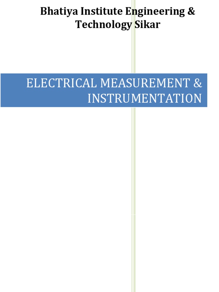 Practical Example On Measurement & Instrumentation Lab | PDF | Voltage ...