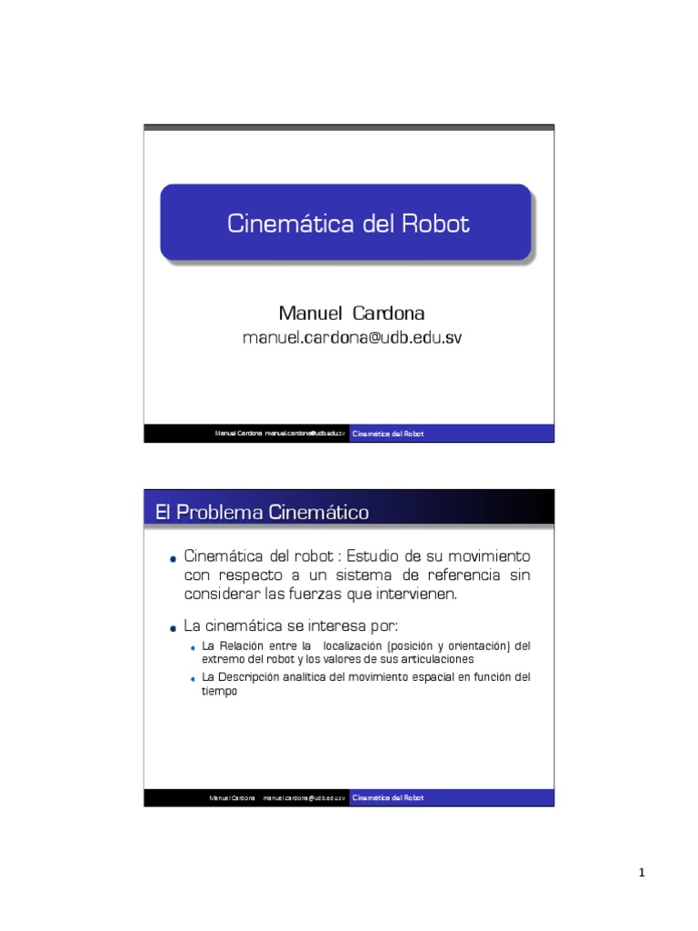 Cinematica Del Robot | PDF | Análisis matemático | Geometría