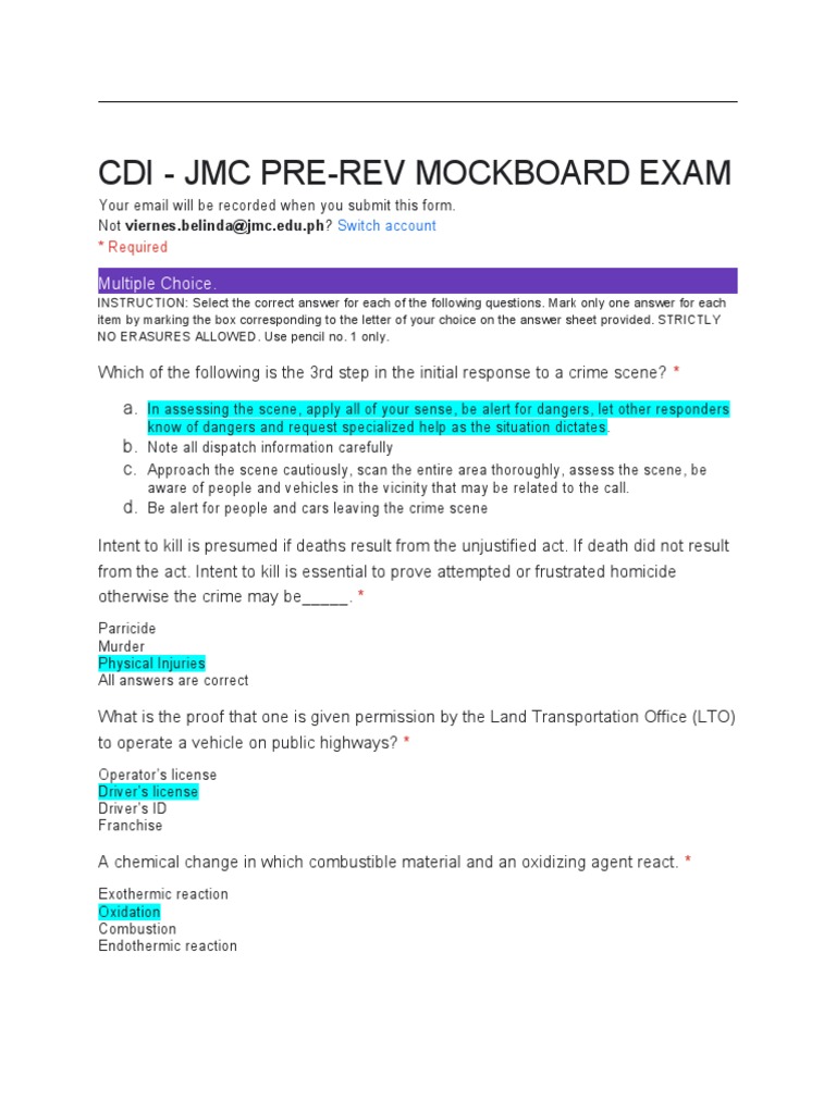 CDI JMC Pre-Revised Mock Board Exam | PDF | Pardon | Probation