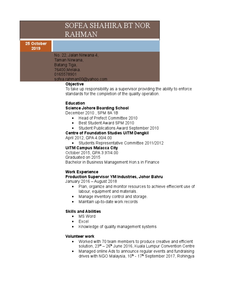 Assignment Asm Resume | PDF