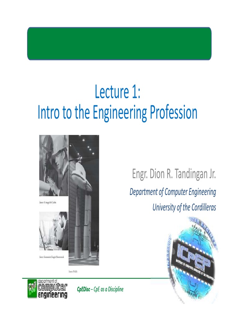 Chapter 1 - Intro To Engineering Profession and Computer Engineering-1 ...