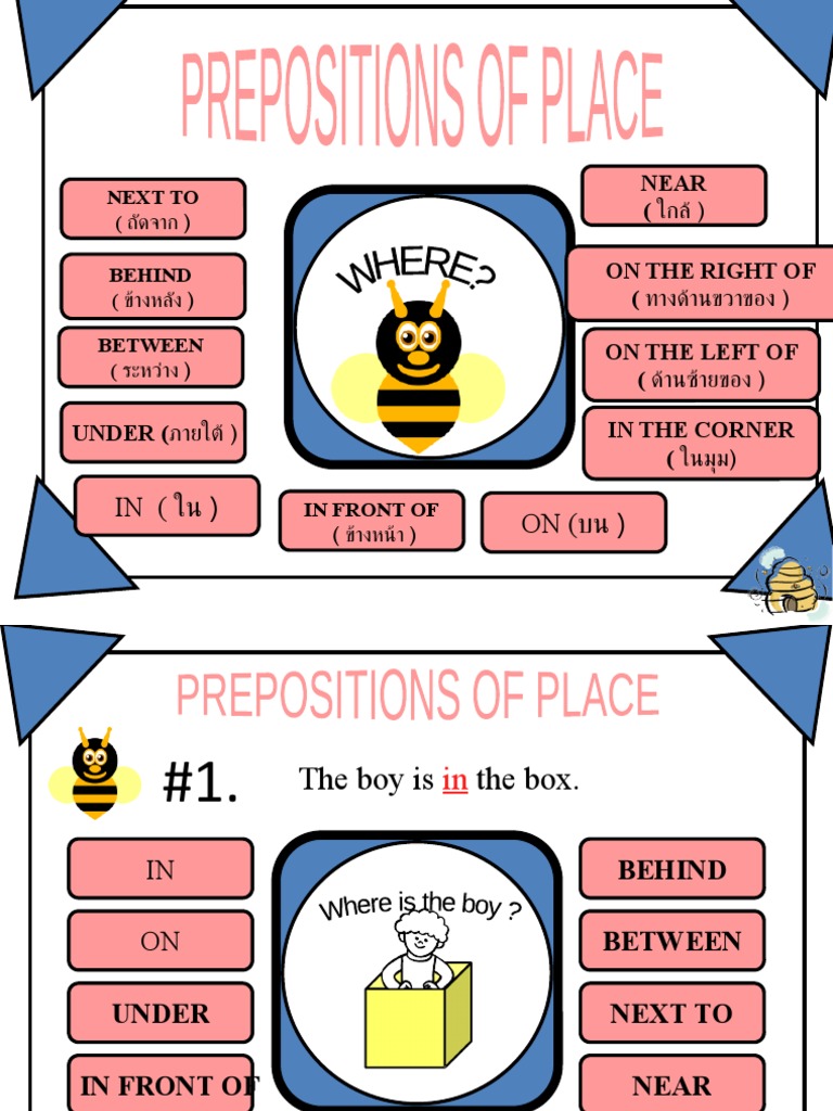 Prepositions ESL PowerPoint Presentation | PDF