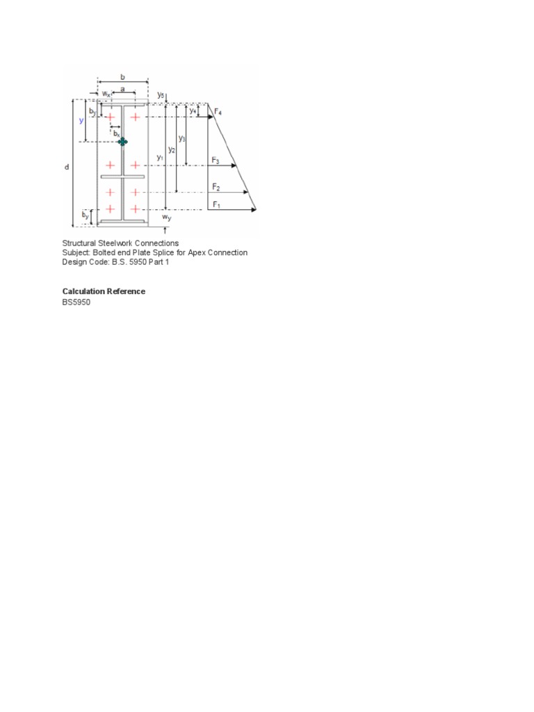 Bolted End Plate Splice Design | PDF