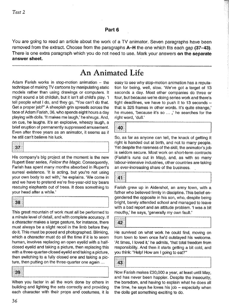 Reading For CPE Lesson 4 - Part 6 | PDF