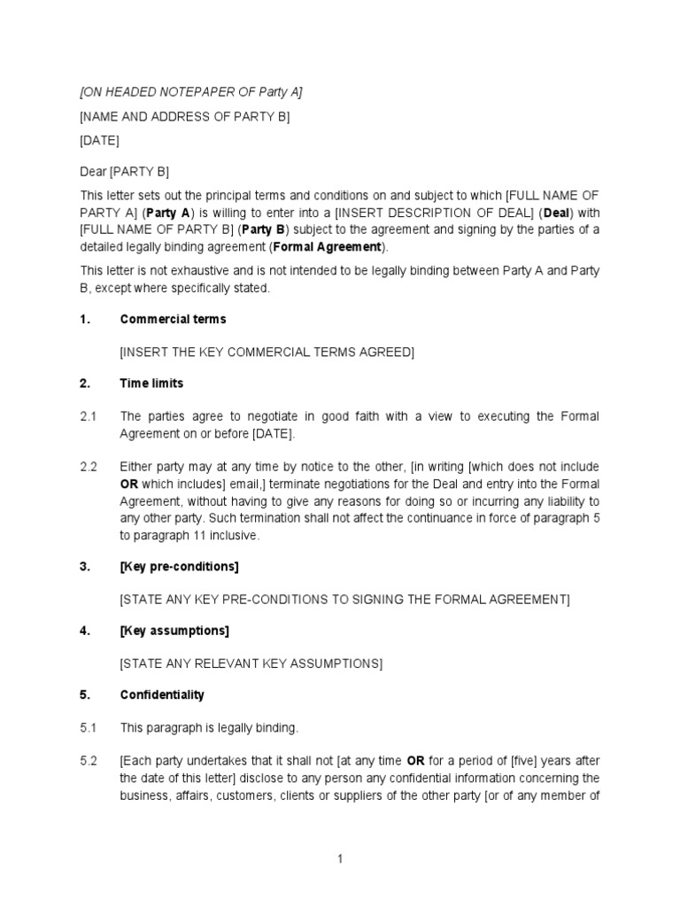 Heads of Terms For Commercial Transactions | PDF | Legal Remedy | Indemnity