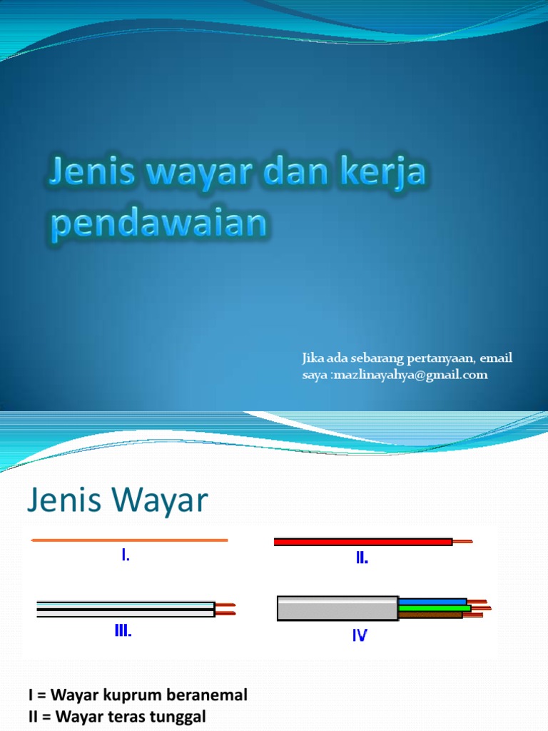 Jenis Wayar Dan Kerja Ian | PDF