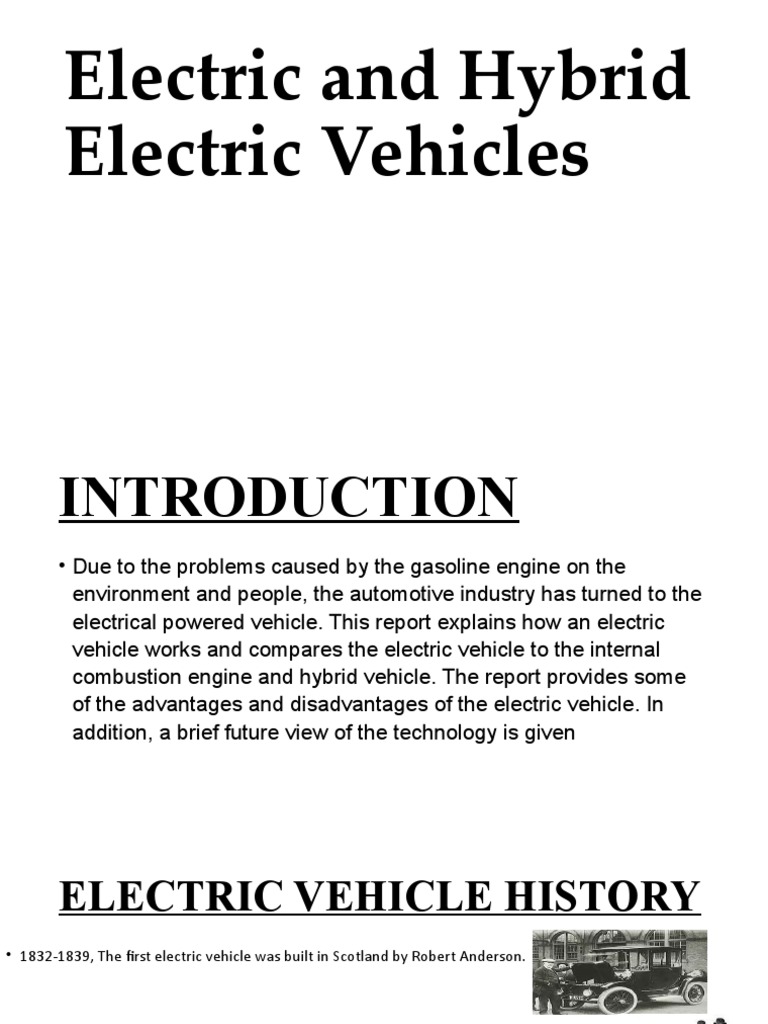 Introduction to Electric and Hybrid Vehicles | PDF | Electric Vehicle ...