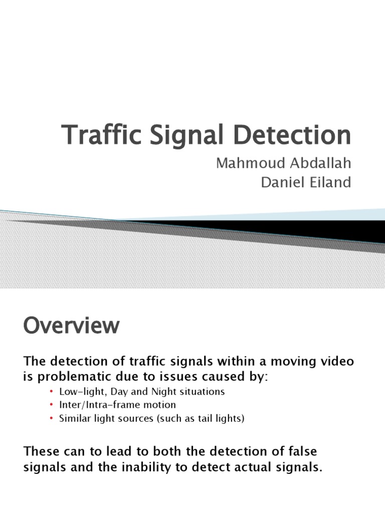 Traffic Signal Detection | PDF | Traffic Light | Vision