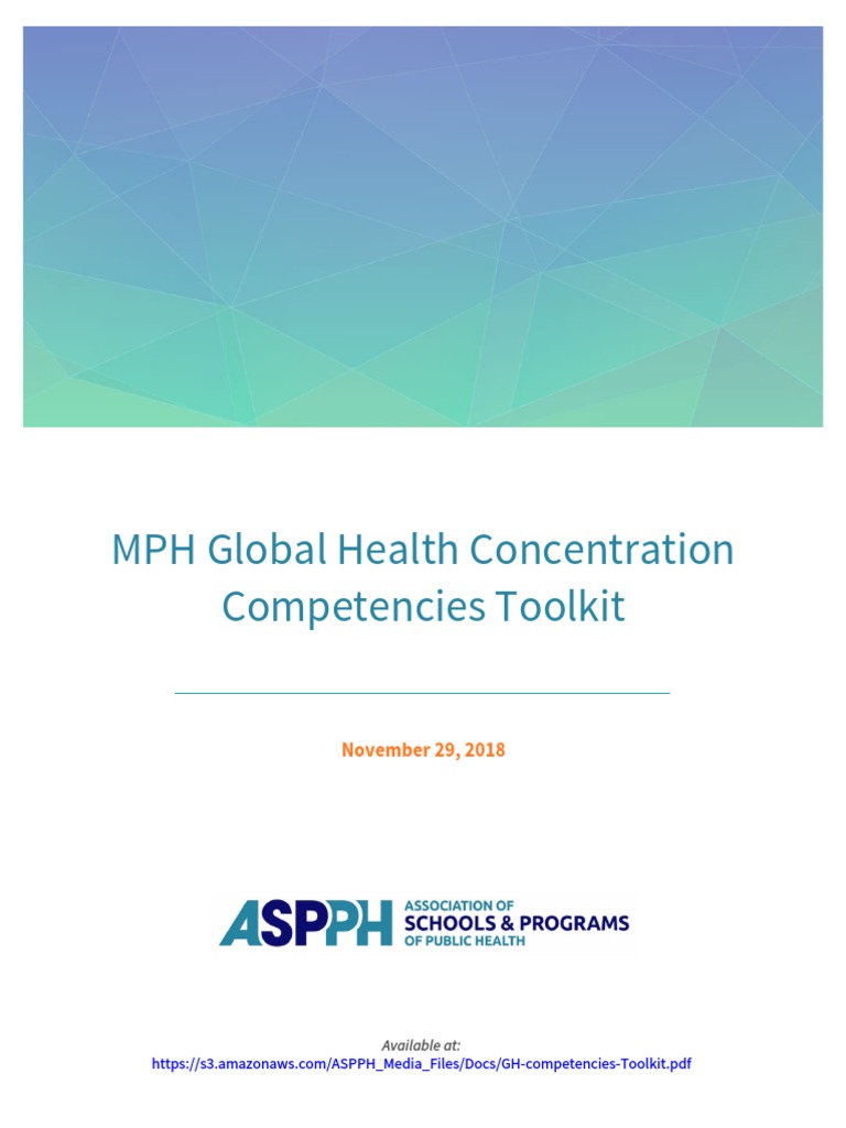 MPH Global Health Concentration Competencies Toolkit | PDF | Competence ...