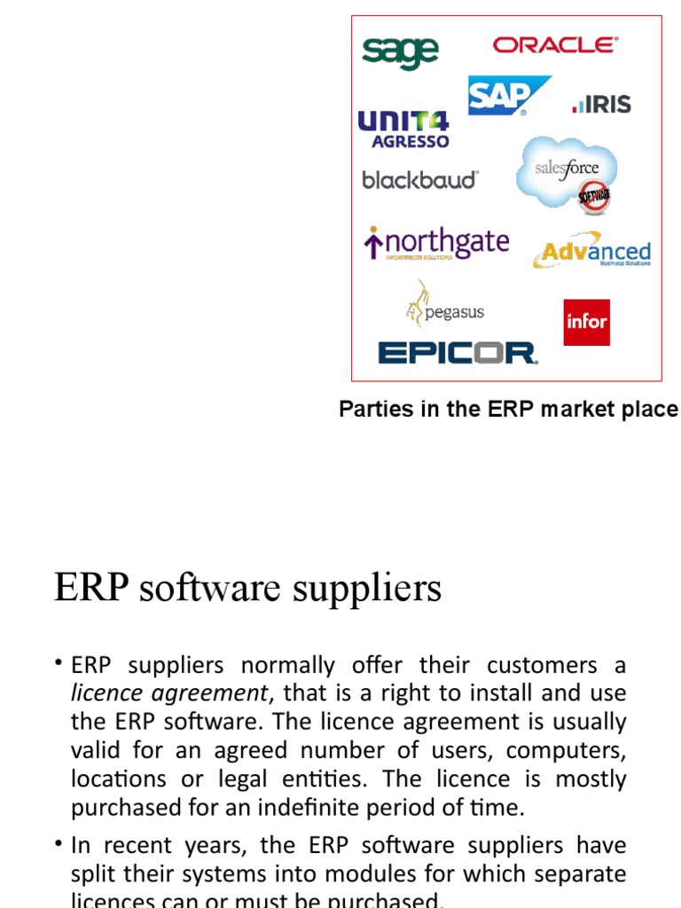 Materi 3 Parties in The ERP Market Place | PDF | Enterprise Resource ...