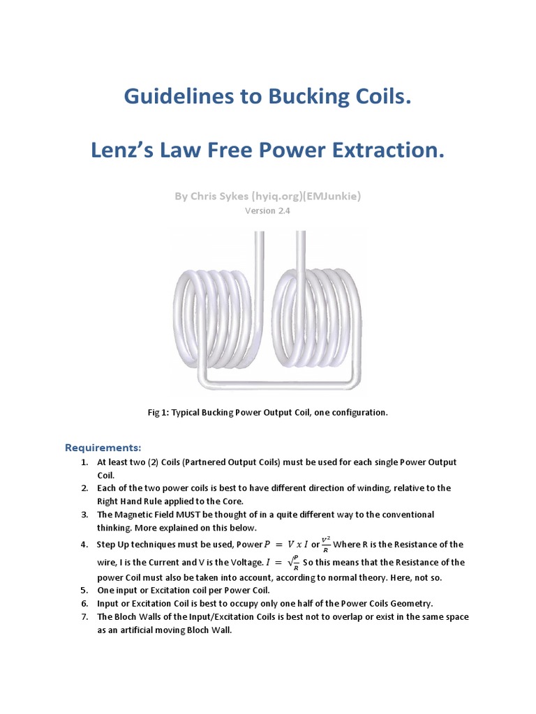 Guidelines To Bucking Coils V2.4 | PDF | Inductor | Magnetic Field