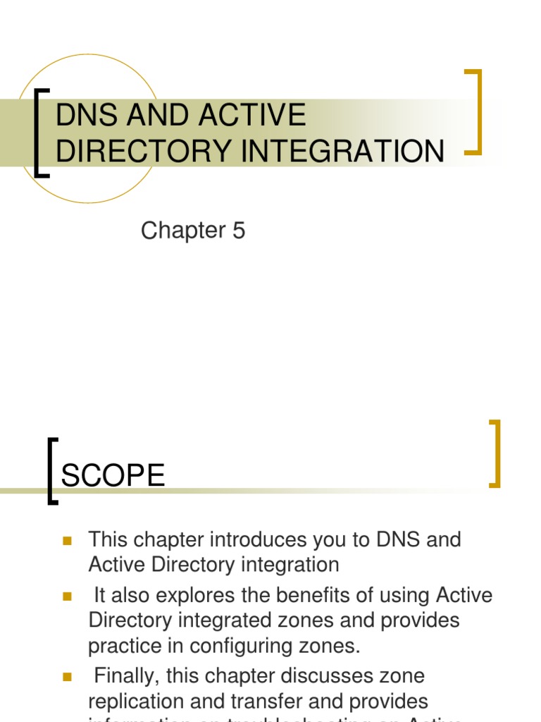 Dns And Active Directory Integration Pdf Active Directory
