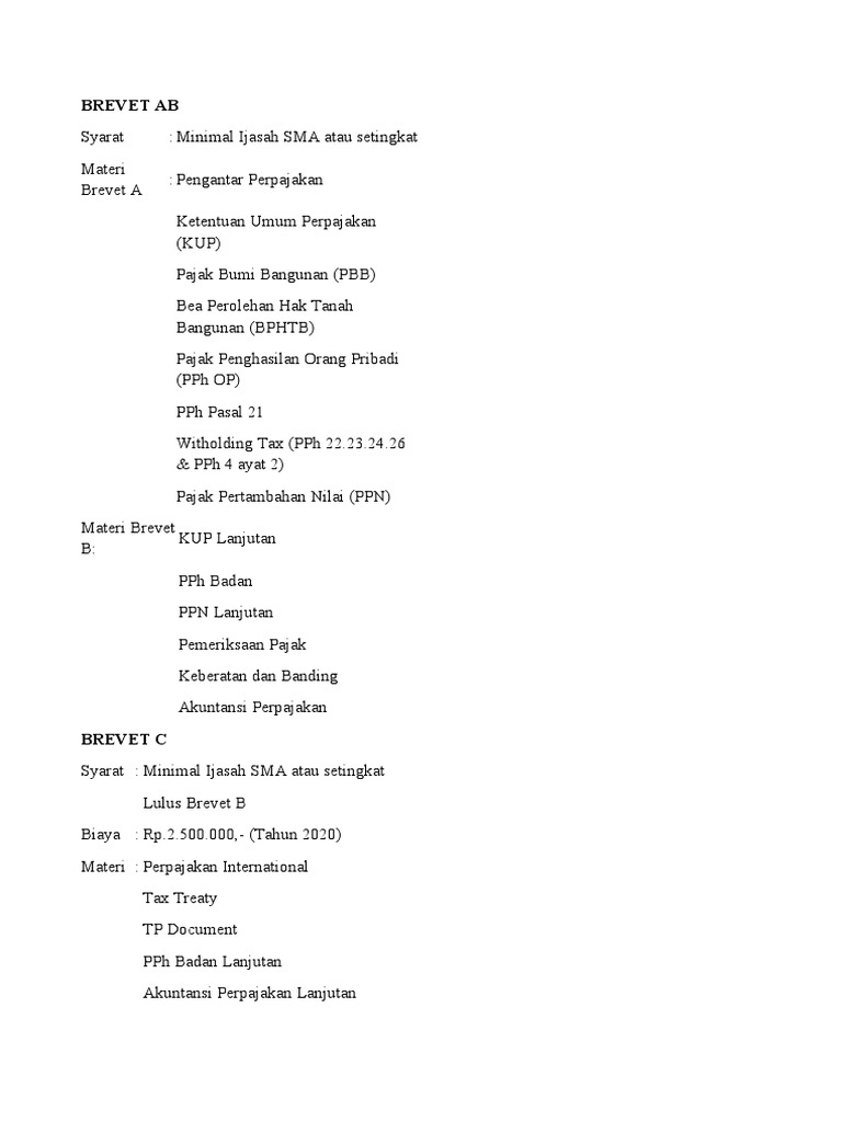 Materi Brevet Ab | PDF