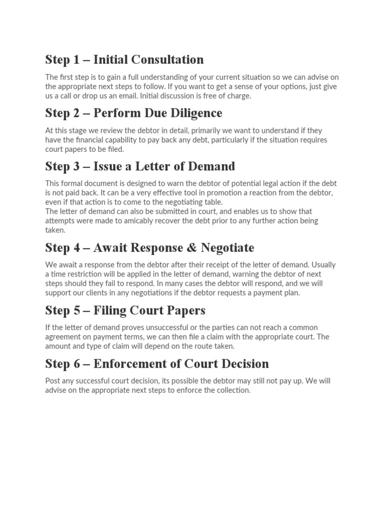 Step 1 - Initial Consultation | PDF