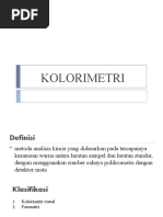 Kolorimetri Dan Prinsipnya | PDF
