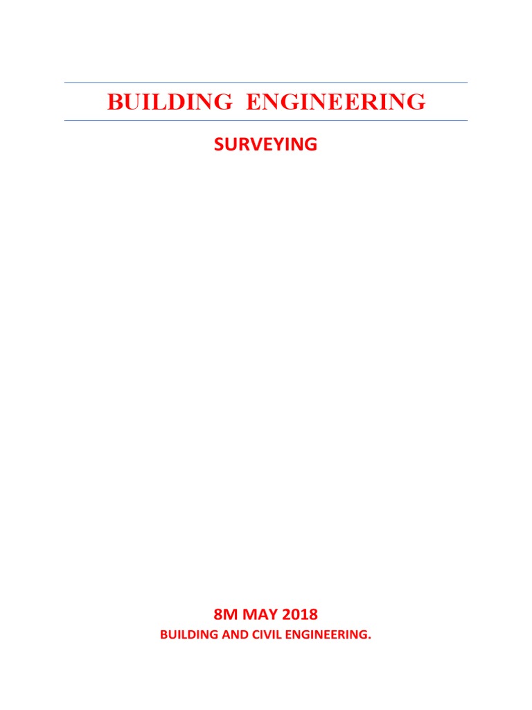 Building Engineering: Surveying | PDF | Surveying | Measurement