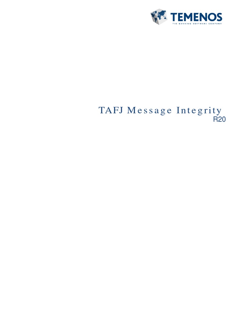 TAFJ MessageIntegrity | PDF | Java (Programming Language) | Key (Cryptography)