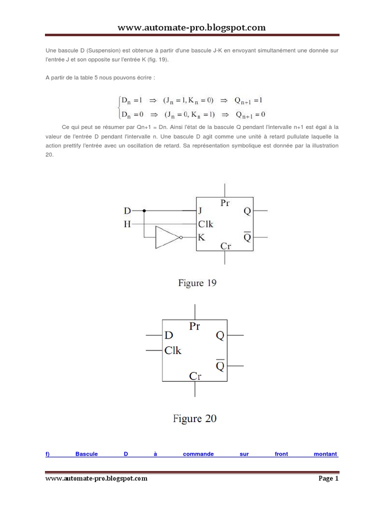 Logique Séquentielle Les Bascules Compteurs Registres. | PDF ...