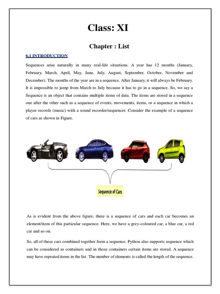 Xi I.P. of CH - List | PDF | Sequence | Parameter (Computer Programming)