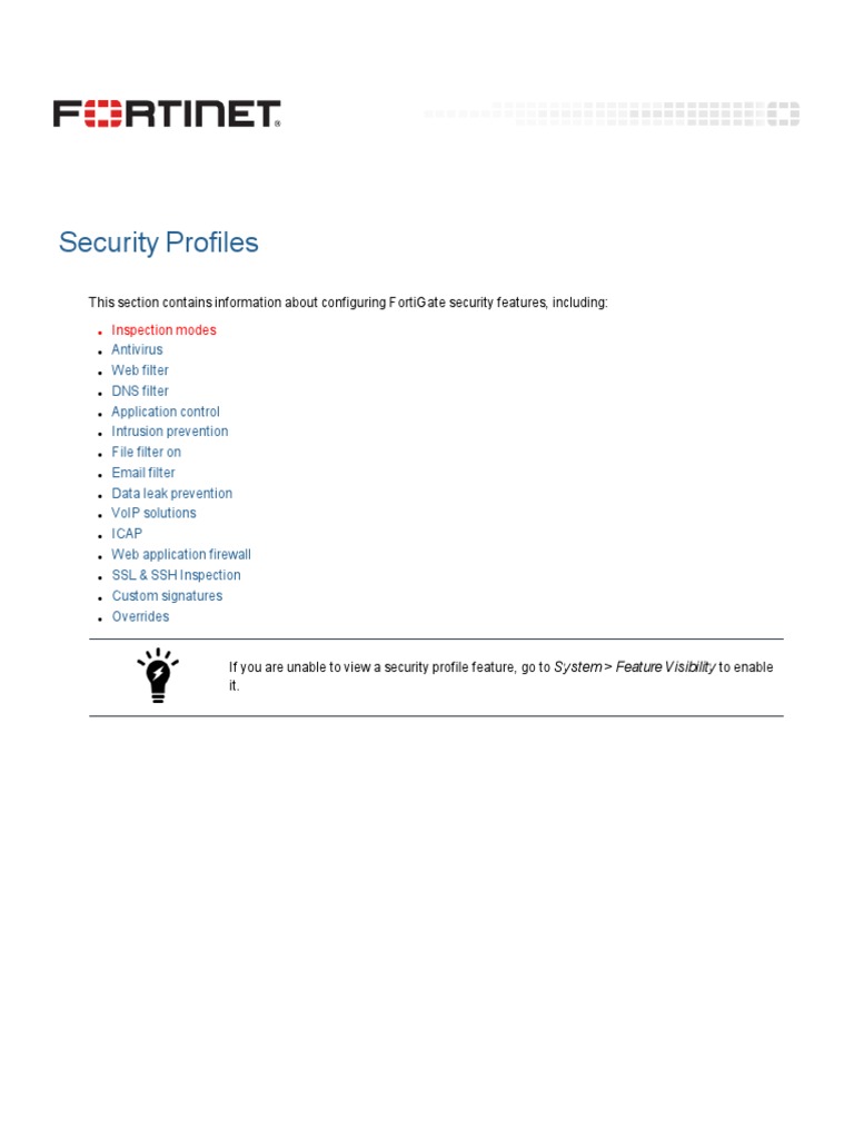 Security Profiles - Inspection Modes | Download Free PDF | Proxy Server ...