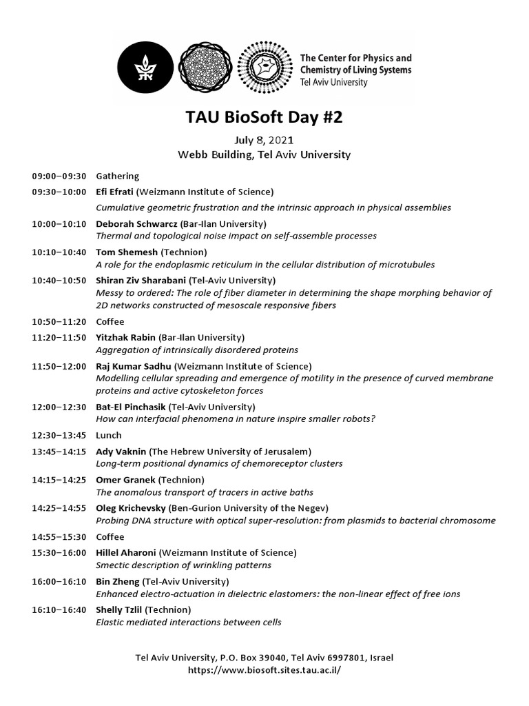 2nd BioSoft Program | PDF