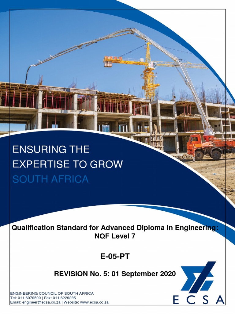 E-05-PT Qualification Standard For Advanced Diploma in Engineering NQF ...