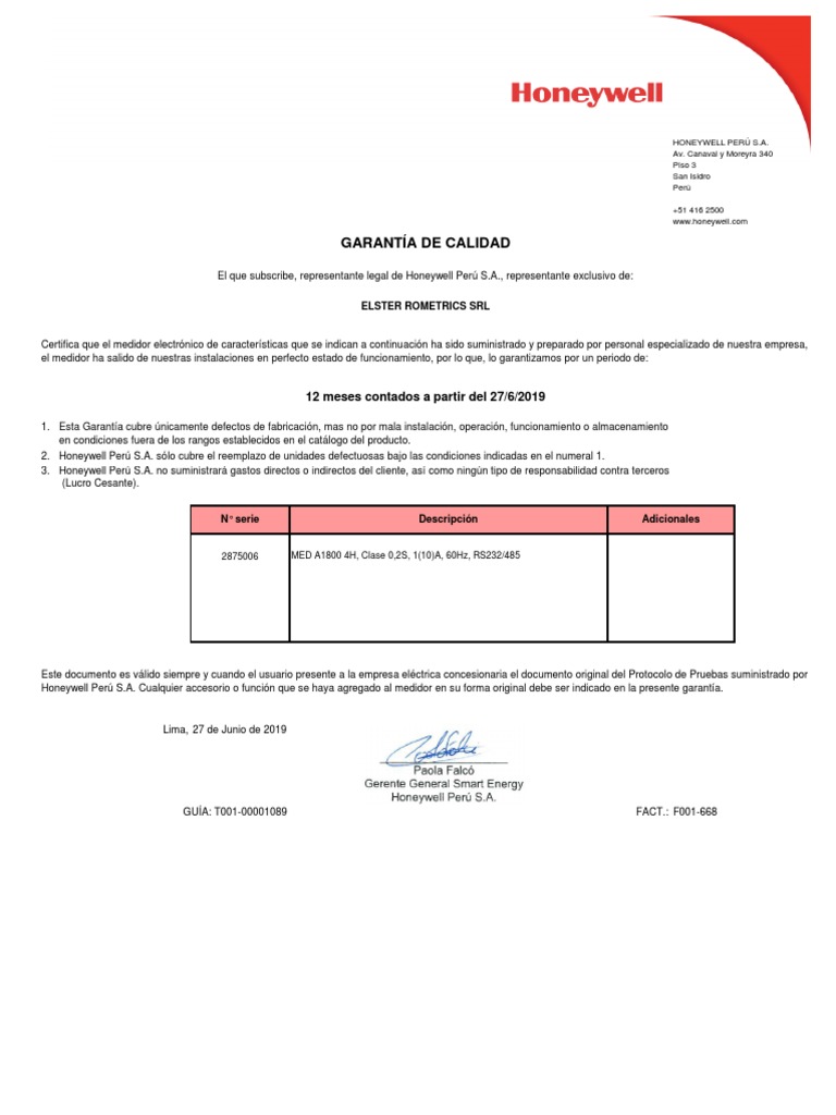 Garantía de Calidad: Elster Rometrics SRL | PDF | Informática y ...