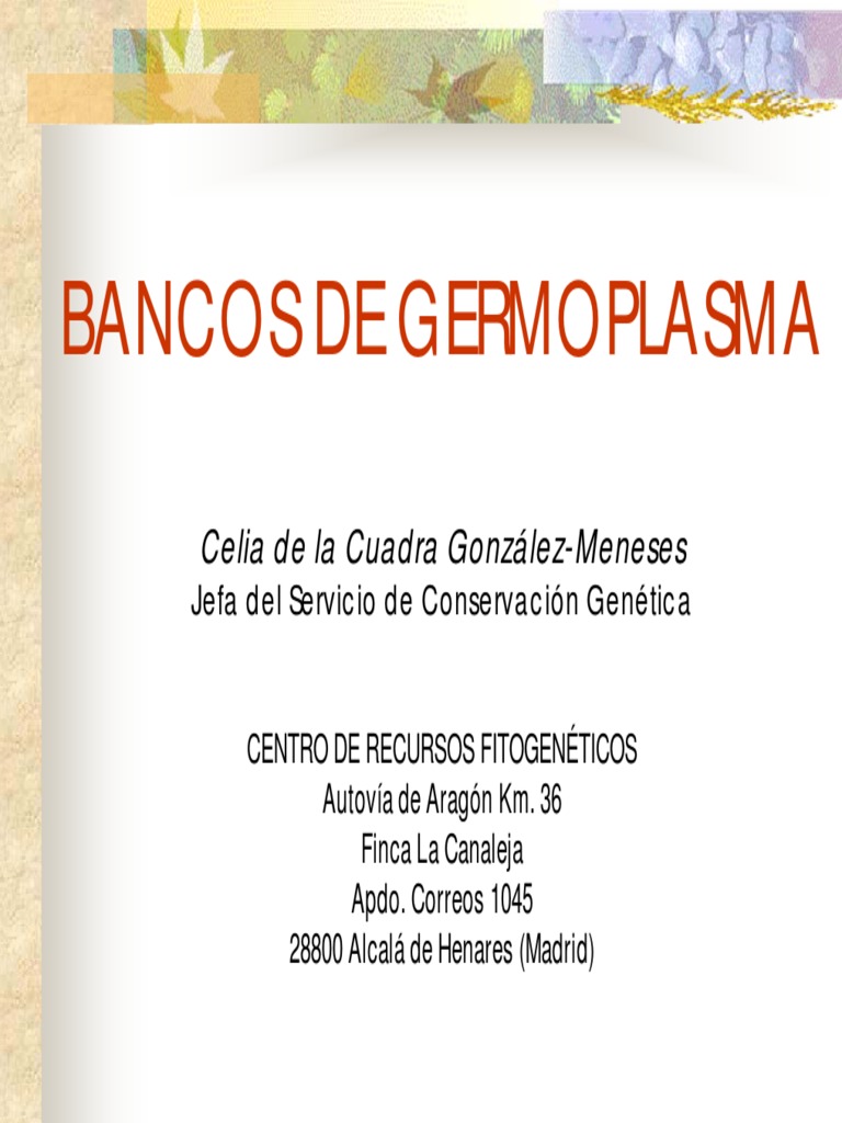 Tipos de Bancos de Germoplasma | PDF | Agricultura ecológica ...