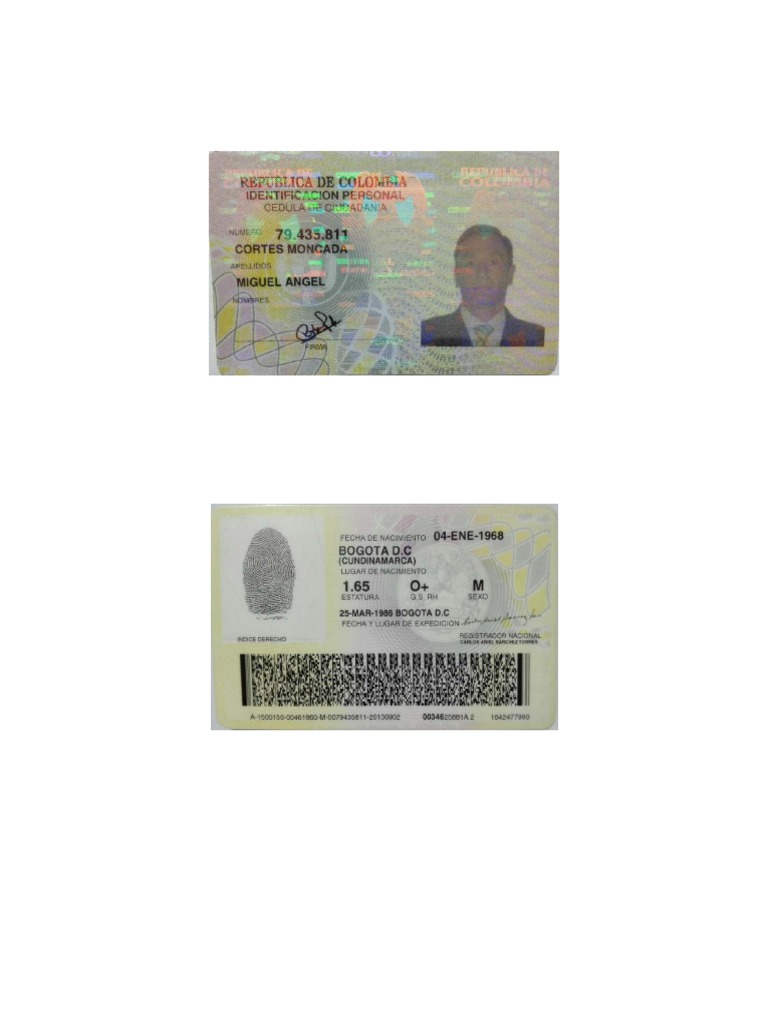 Cedula Miguel Angel | PDF