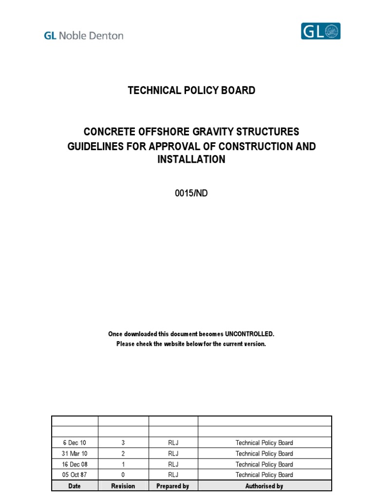 Concrete Offshore Gravity Structures | PDF | Risk Management | Hazards