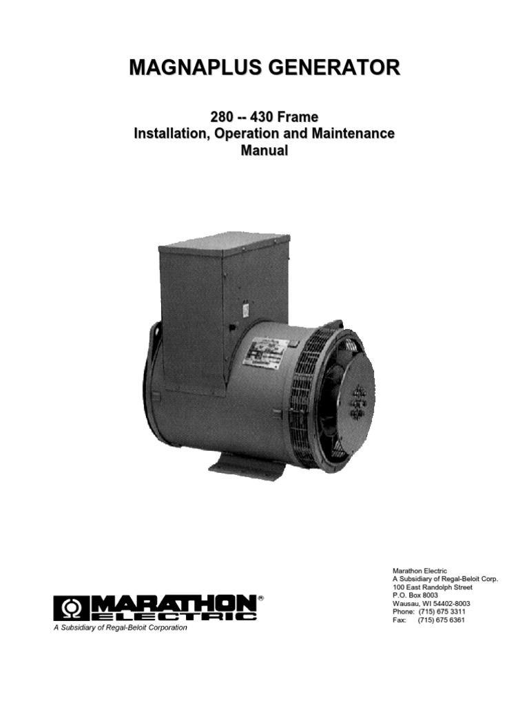 Magna Plus Generator Manual | PDF | Rectifier | Power (Physics)