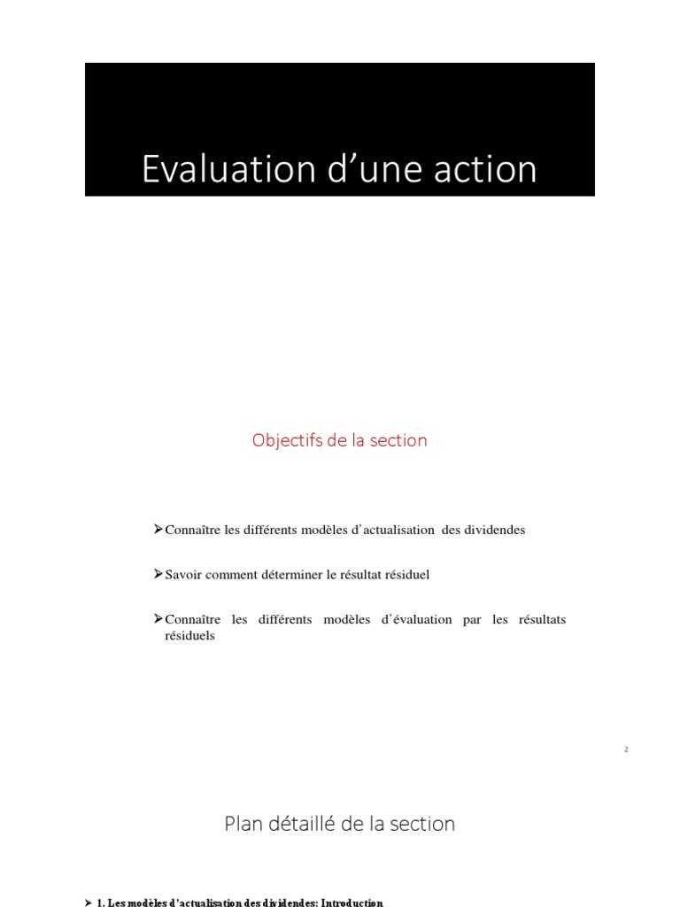 Modéle Gordon Shapiro | PDF | Croissance économique | Dividende
