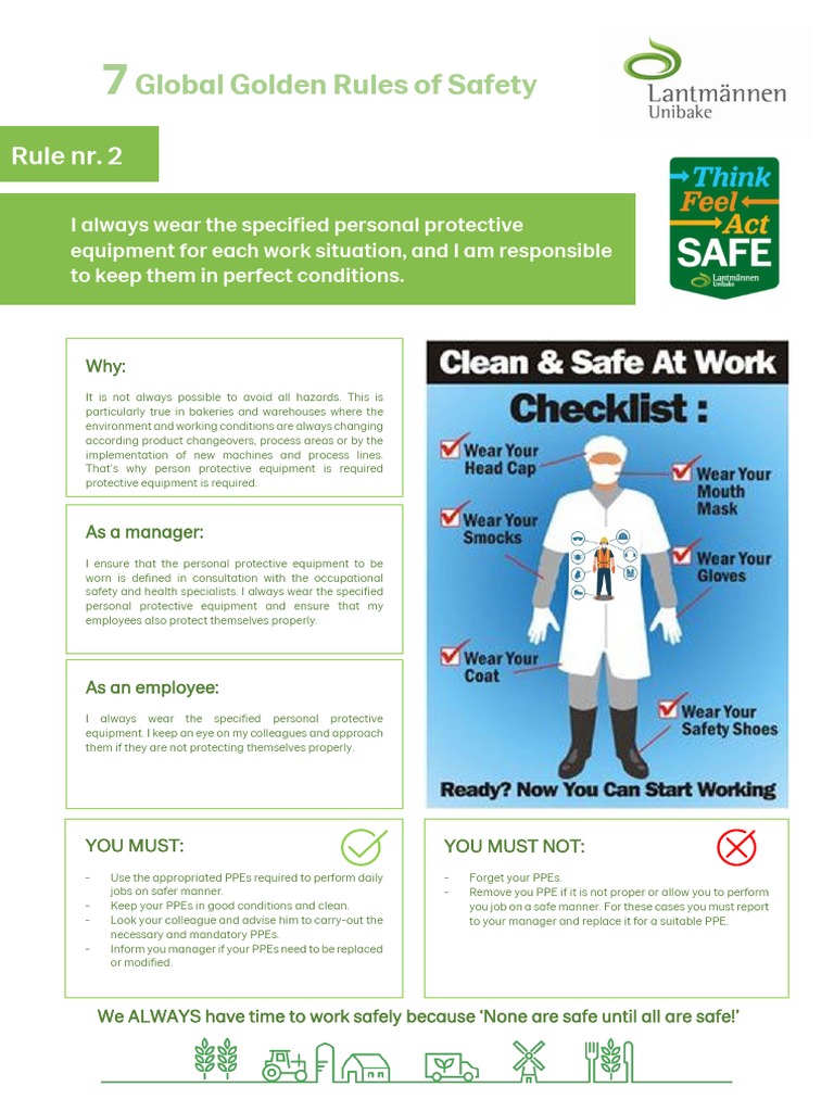 7 Global Golden Rules of Safety - Rule 2 - Body Protection - Draft ...