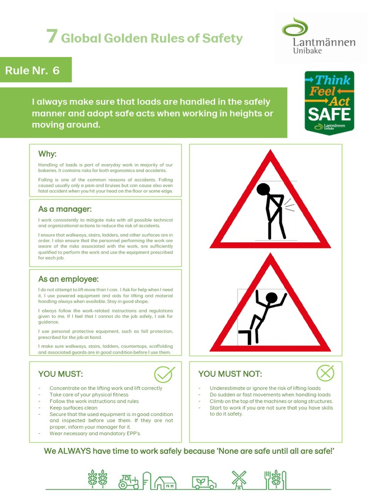 7 Global Golden Rules of Safety - Rule 6 - Handling, Loading ...