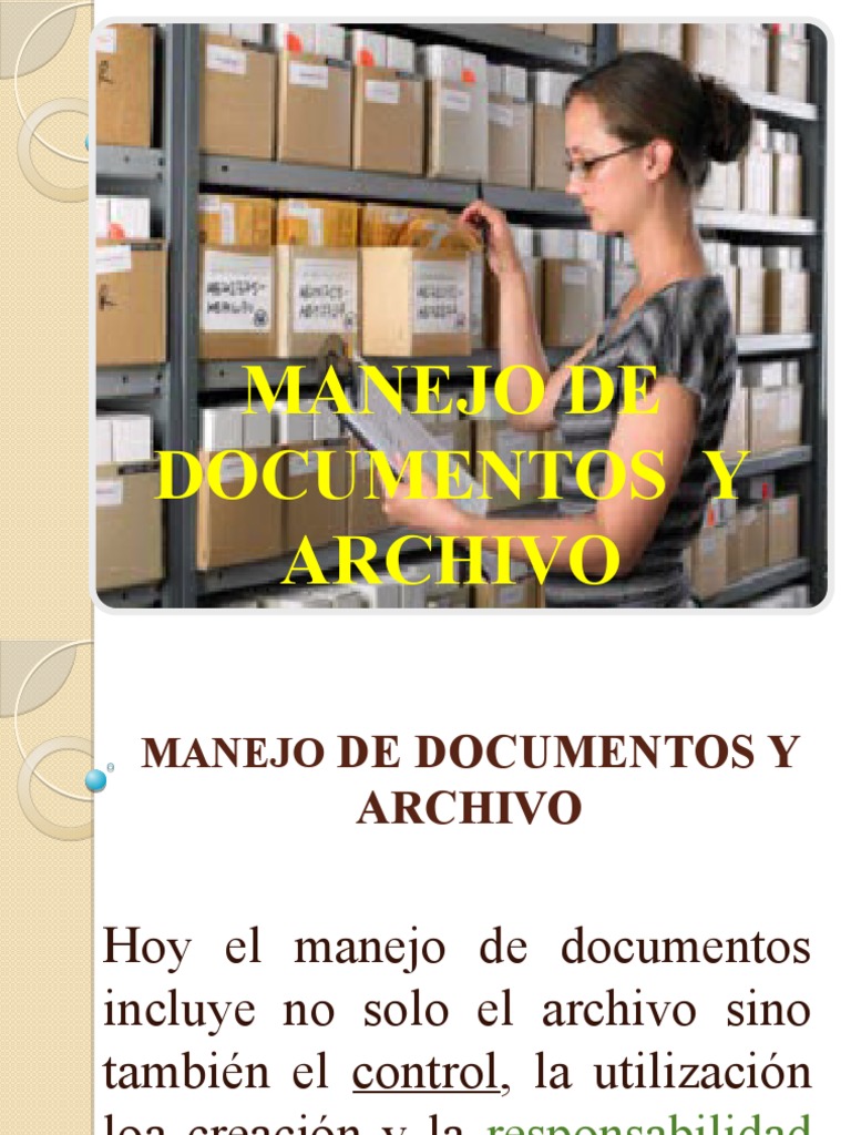 Manejo de Documentos y Archivo | PDF