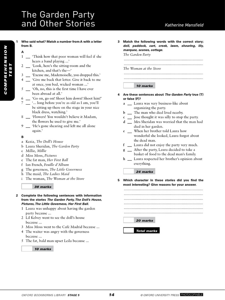 The Garden Party Test | PDF