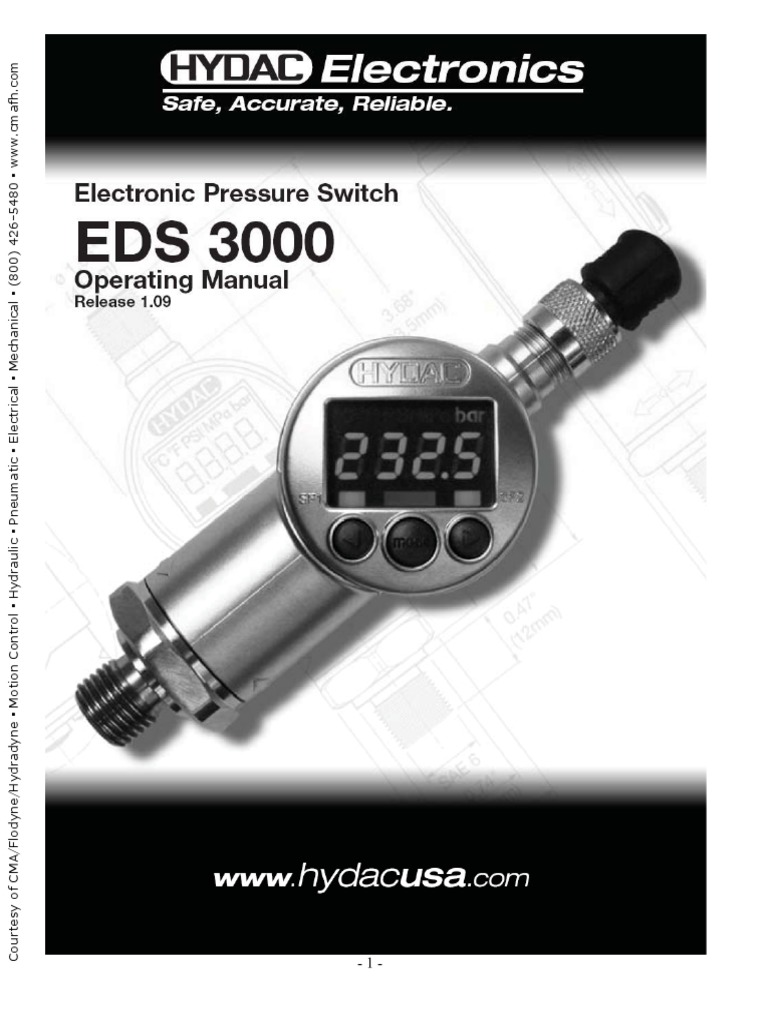 HYDAC EDS 3000 User Manual 2007 | PDF | Soft Matter | Civil Engineering