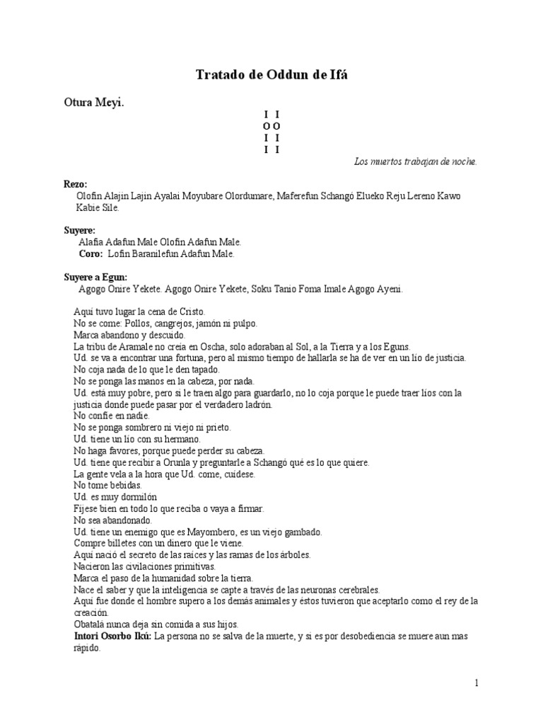 13 Otura Meyi. | PDF | Religión y creencia | Naturaleza