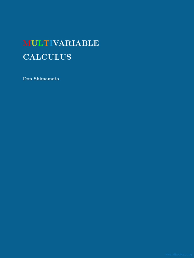 Multivariable Calculus | PDF | Matrix (Mathematics) | Theoretical Physics