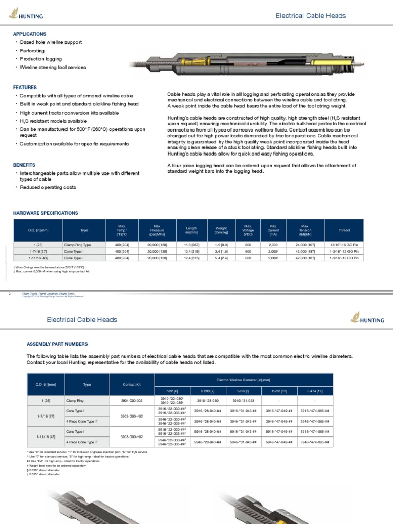 Electrical Cable Heads: Applications | Download Free PDF | Electrical ...