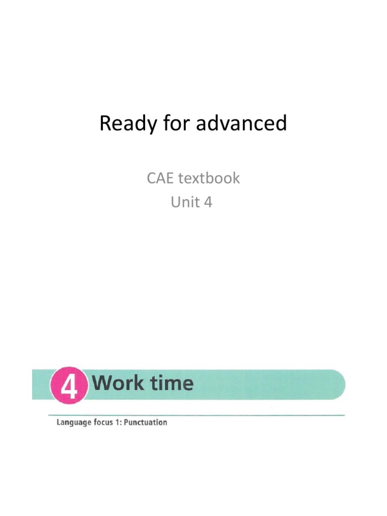 C1 Ready For Advanced Unit 4 | PDF