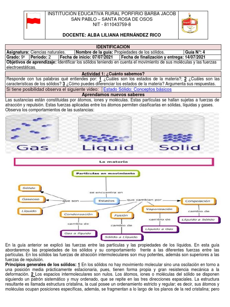 Propiedades de Los Sólidos | PDF | Moléculas | Sólido amorfo