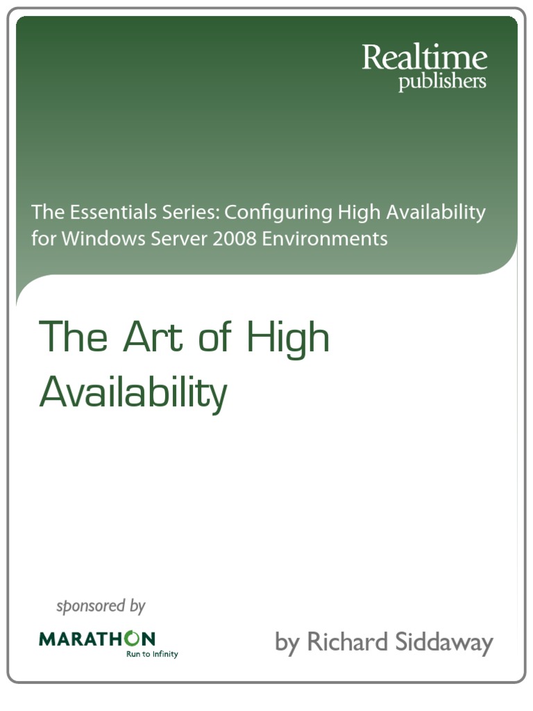 The Art of High Availability: by Richard Siddaway | PDF | Backup ...