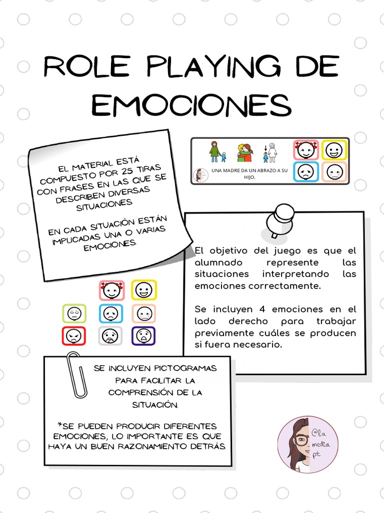 Juego de Roles sobre Emociones para Niños | PDF