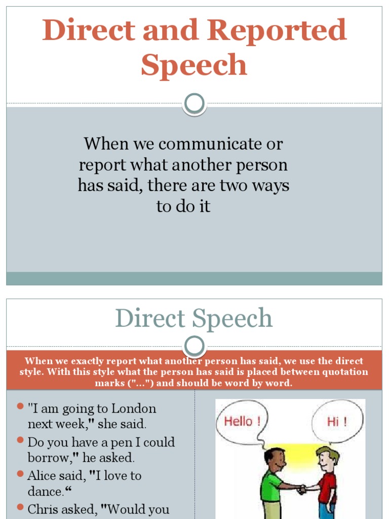 Direct and Reported Speech | PDF | Linguistic Typology | Linguistic ...