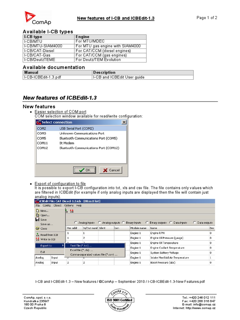 Available I-Cb Types: New Features of Icbedit-1.3 | PDF | Computer ...