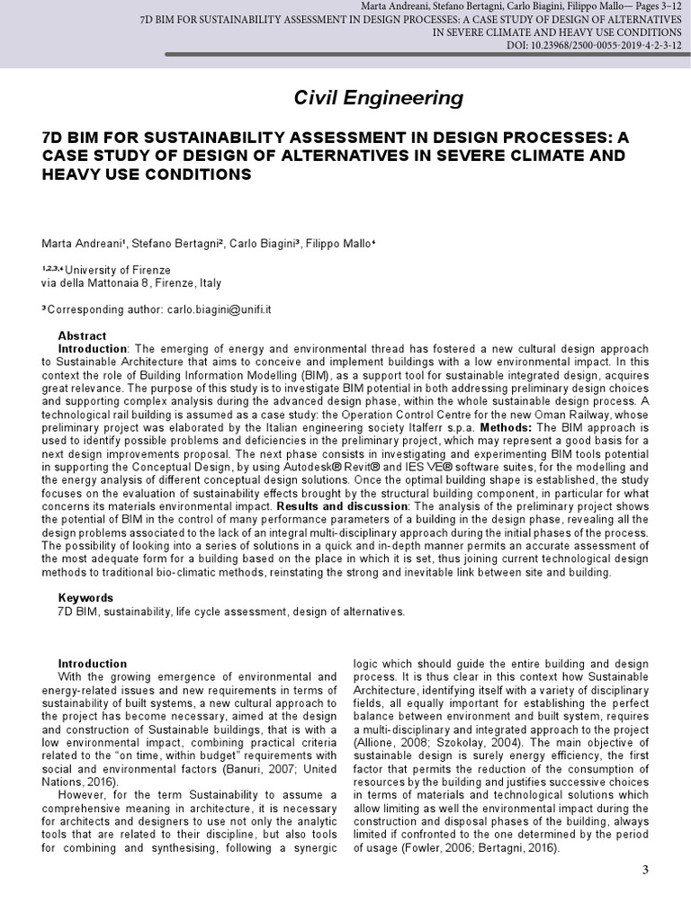 7D Bim For Sustainability Assessment in Design Pro | PDF | Building ...