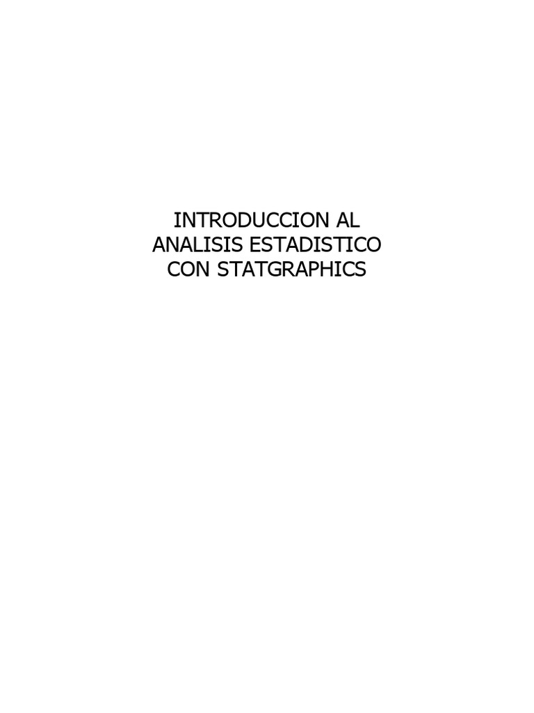 Analisis de Datos - Statgraphics | PDF | Archivo de computadora ...